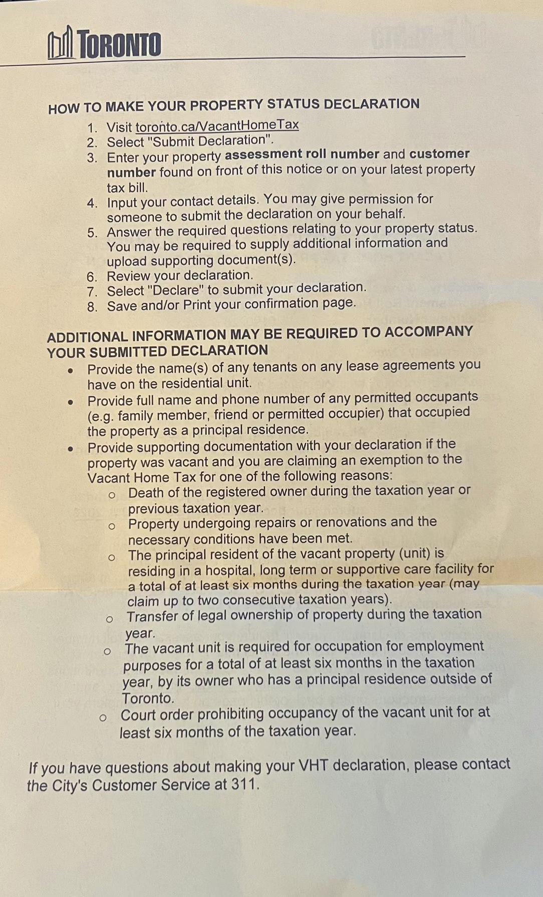 多伦多市实行空置税，所有业主必须申报！[ 附加+如何在线申报全过程 ] – Charlie Bian-Real Estate